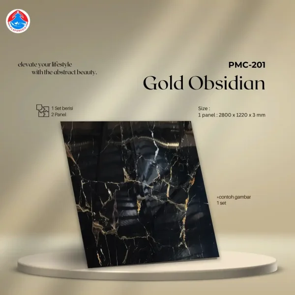 PVC Marble PMC 201 GOLD OBSIDIAN - Plafonesia Premium | Plafon PVC ...